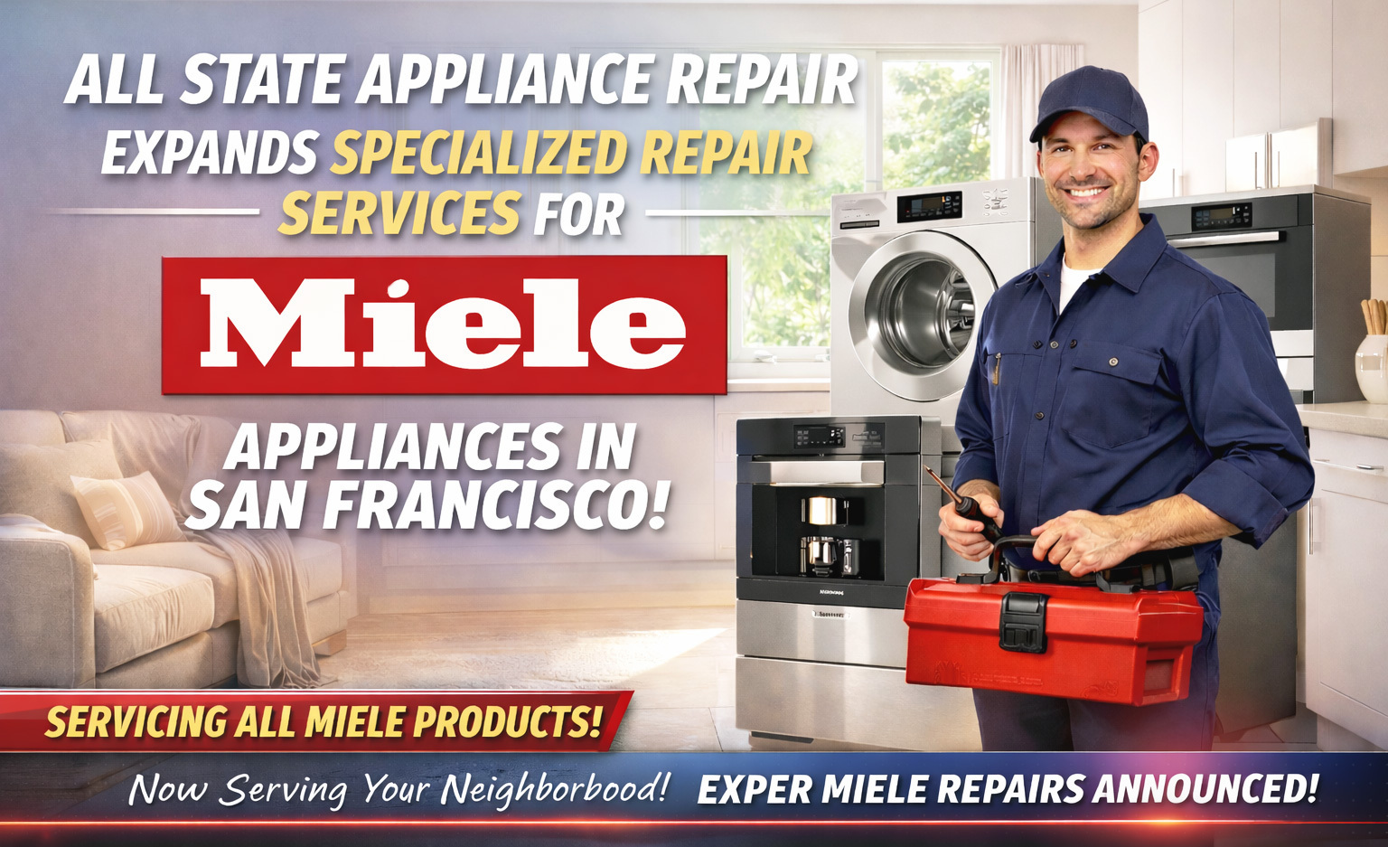 All State Appliance Repair Expands Miele Appliance Repair Service ...